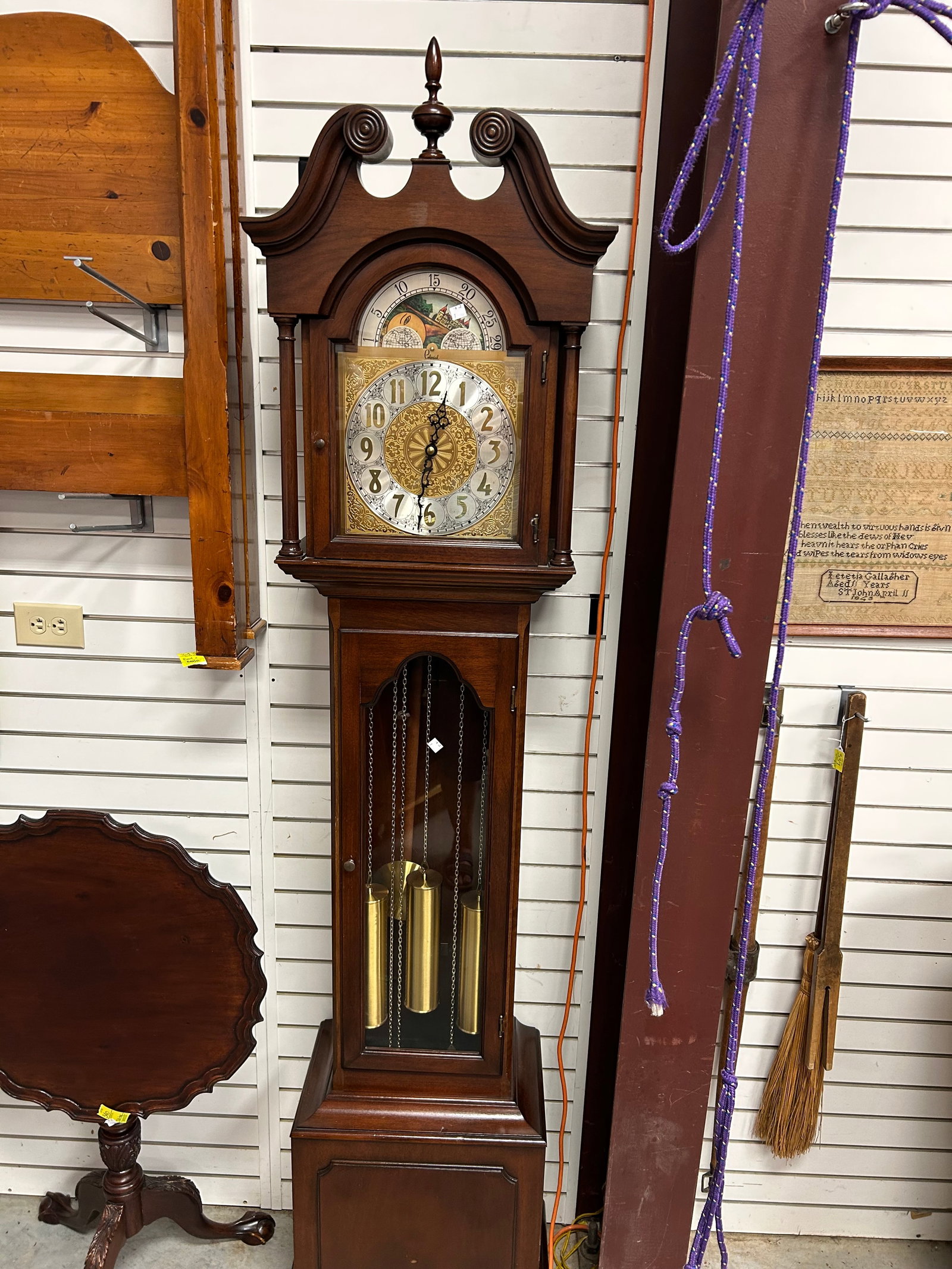 Colonial Mahogany 8 Day Westminster Rod Chime Chain Driven Grandfather ...