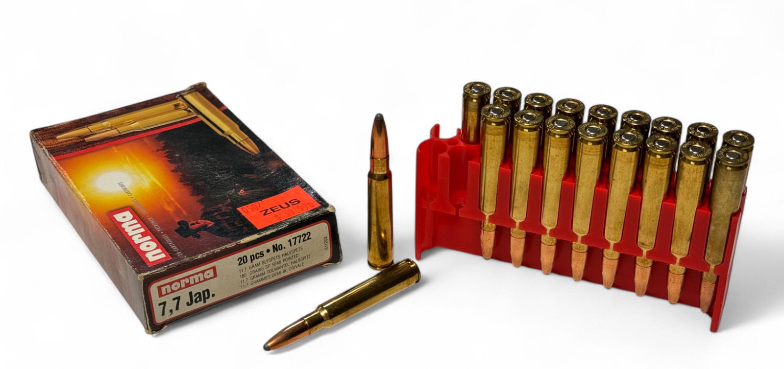 Nib 19rds. Of 7.7x58mm Jap Arisaka 180gr. Sp Semi-pointed Norma ...