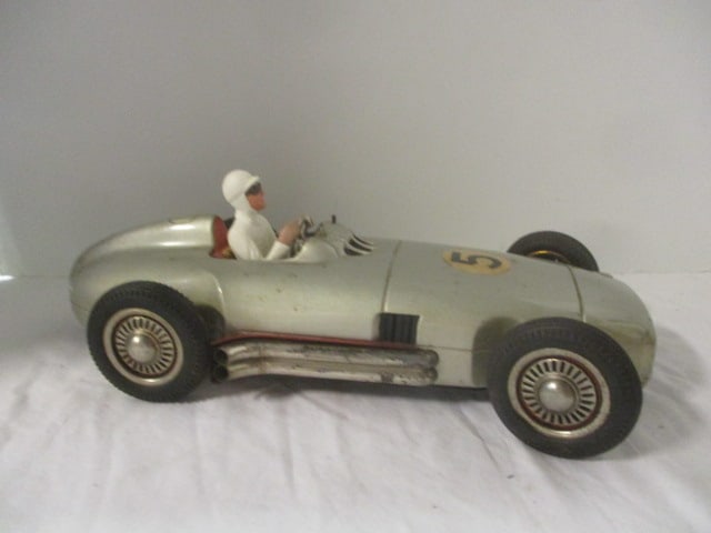 Vintage West Germany Mercedes Pull Back Red Tin Racer With Driver - Jul ...