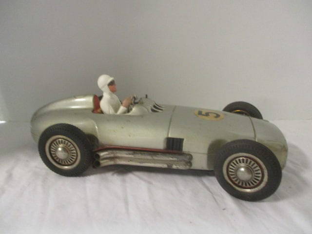 Vintage West Germany Mercedes Pull Back Red Tin Racer With Driver - Jul ...