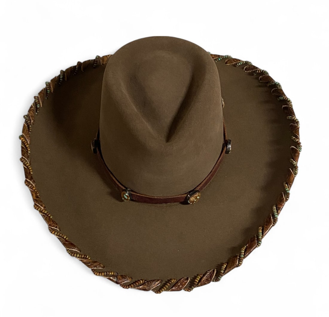 North Valley Hat Company Fifty Percent Beaver Blend Felt Cowboy Hat W ...