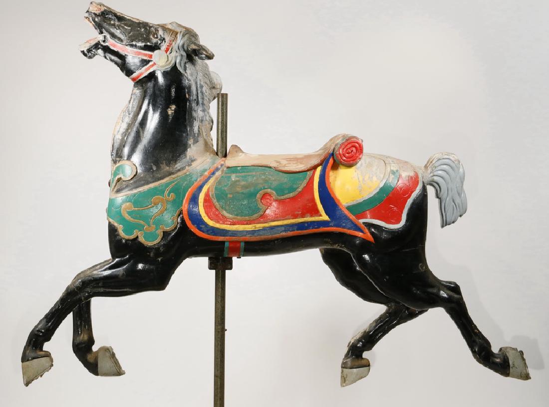 BLACK CAROUSEL HORSE