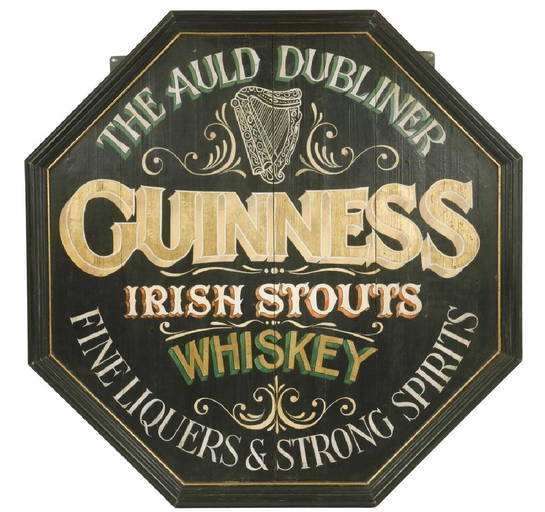 20th C. Interior British Pub Advertising Sign