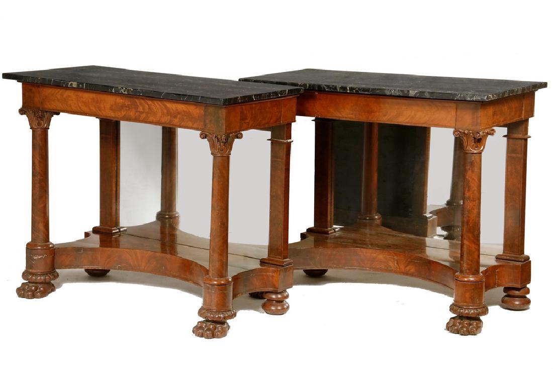 RARE PAIR OF FEDERAL PERIOD CONSOLE TABLES