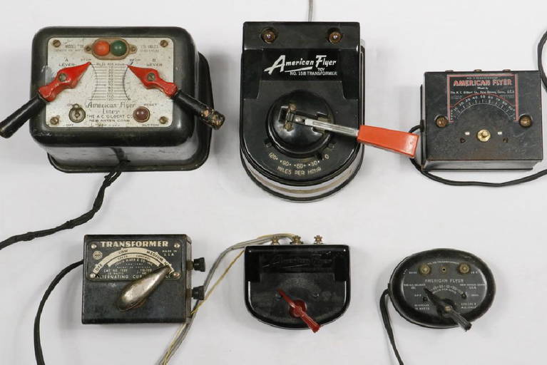 (6) Vintage Model Train Transformers