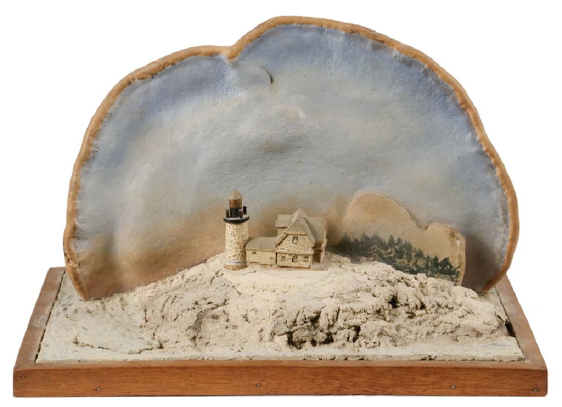 LIGHTHOUSE DIORAMA ON SHELF