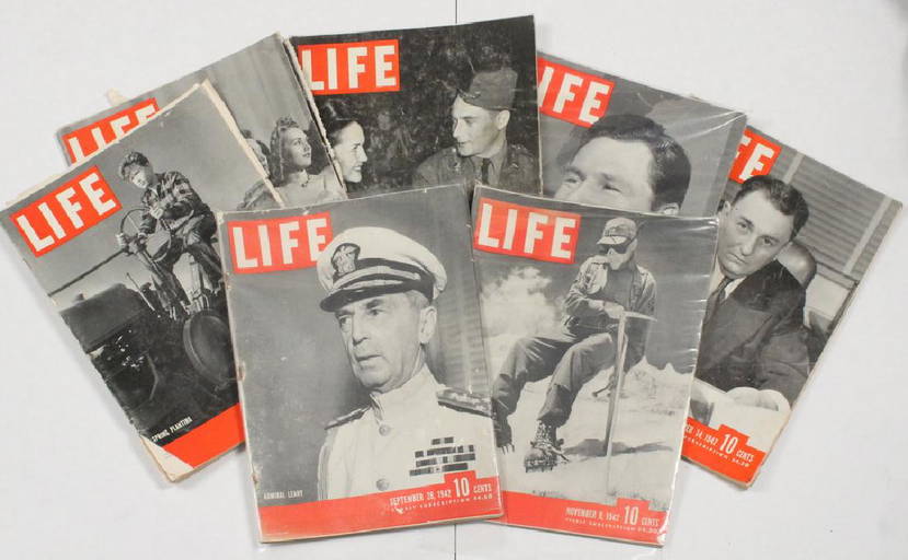 (40) 1942 Life Magazines