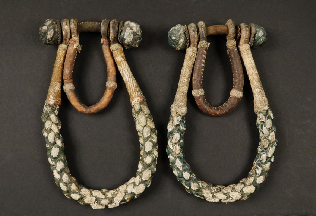 PAIR OF 19TH C. SAILOR-MADE BECKETS