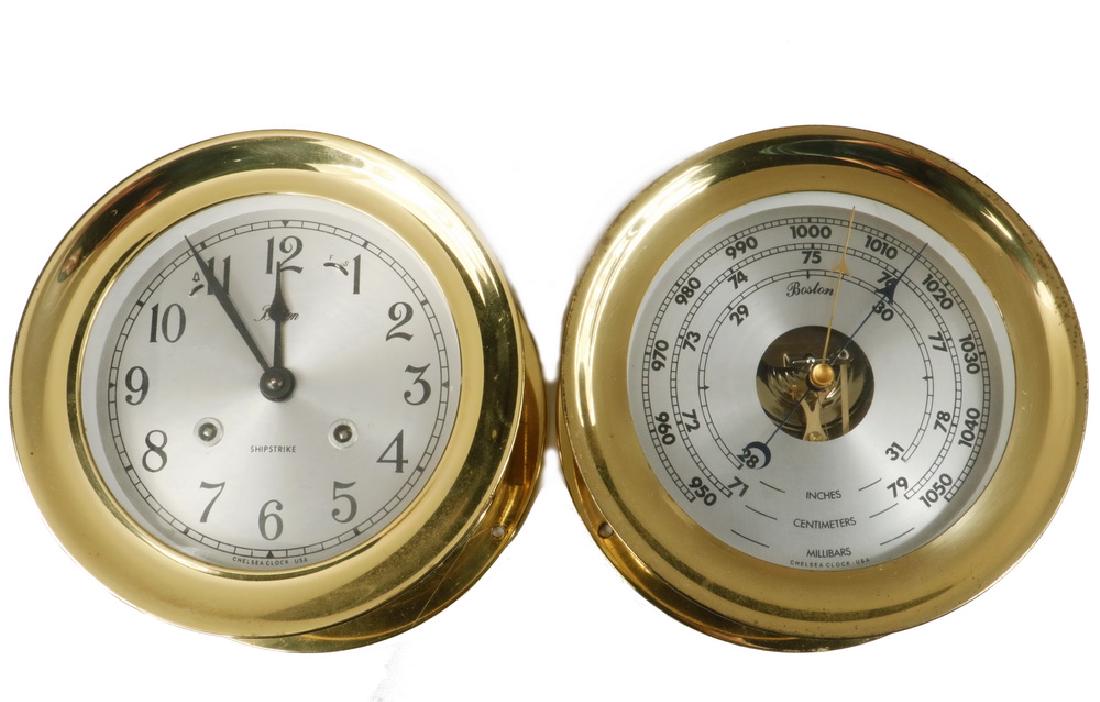 CHELSEA SHIP'S CLOCK & BAROMETER