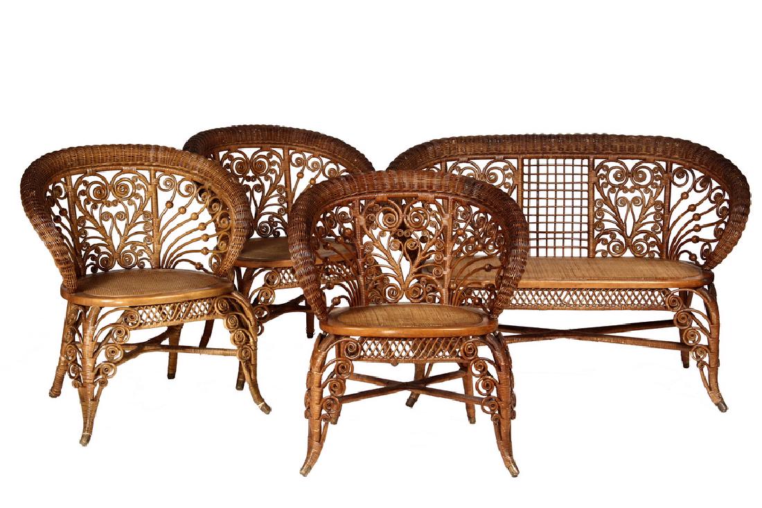(4 PC) WICKER SUITE
