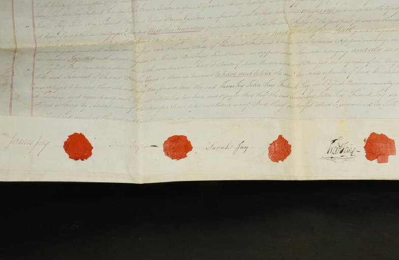 1791 Deed To Rye, Ny Farm Signed By John Jay