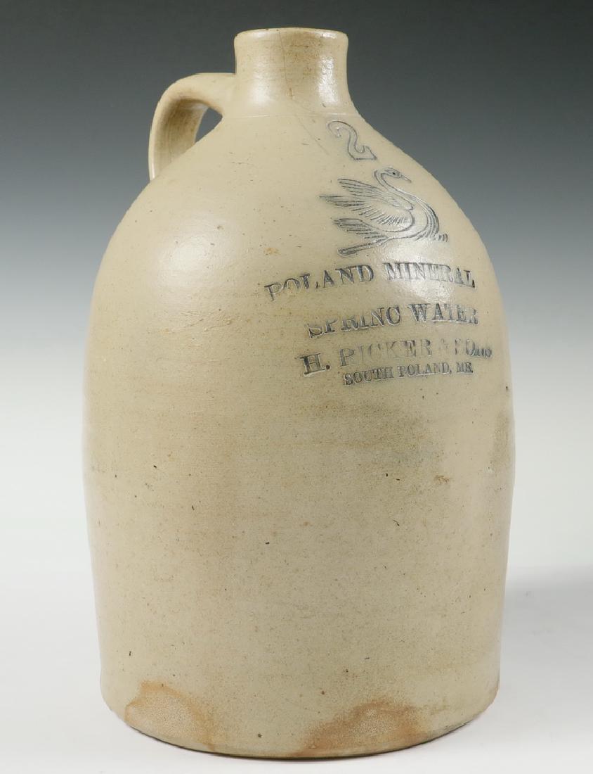 POLAND SPRING MINERAL WATER STONEWARE JUG