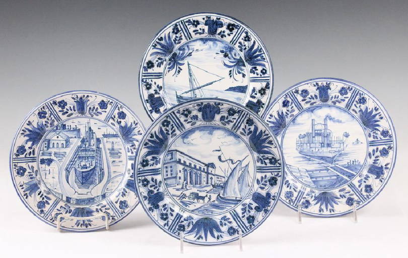 (12) Guiseppe Mazzotti Italian Ship Plates