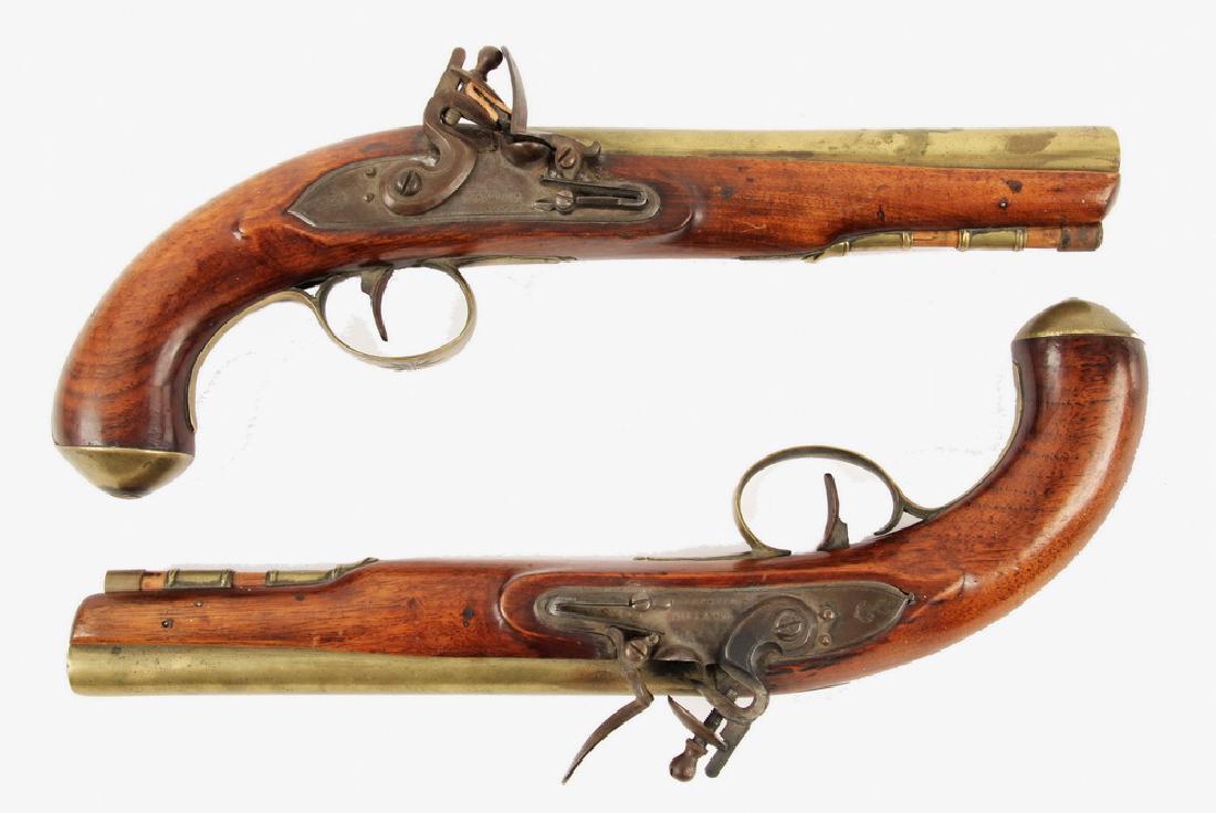 PAIR OF BRITISH NAVAL FLINTLOCK PISTOLS BY TAYLOR