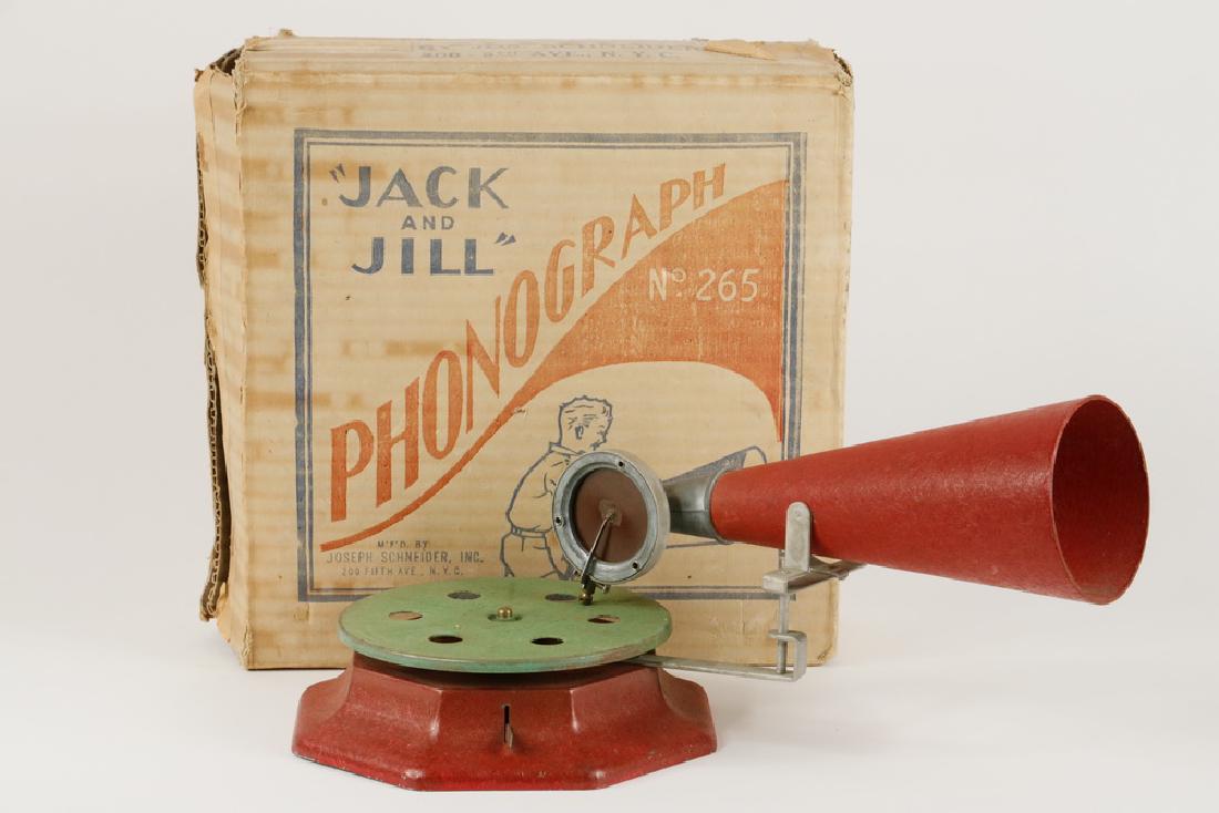 JACK AND JILL TOY PHONOGRAPH WITH BOX