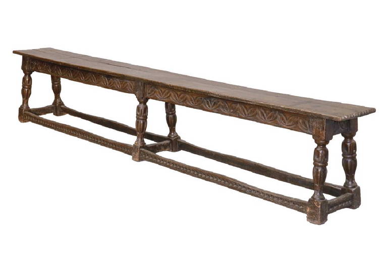 Early English Oak Long Bench