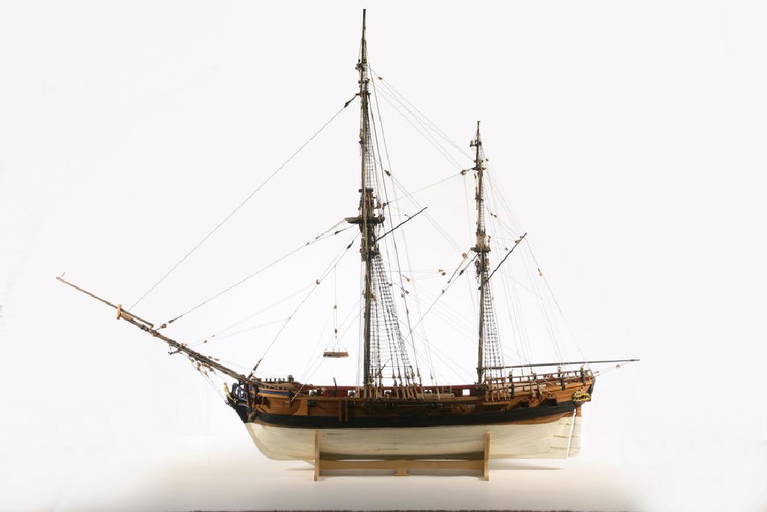 Napoleonic Era British Bomb Ketch Model