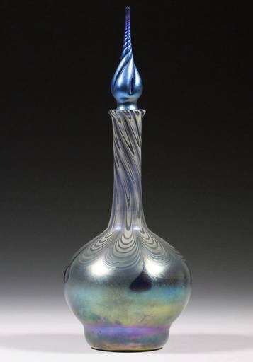 Vandermark Signed Art Glass Bottle With Stopper