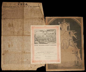 Andrew Jackson (1829 37), "veto Message" Broadside