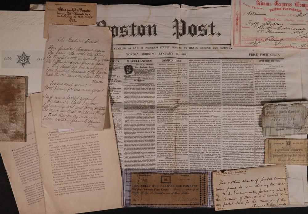 MISC. CIVIL WAR MILITARY PAPERS OF LT. COL. THOMAS - Feb 28, 2020 ...