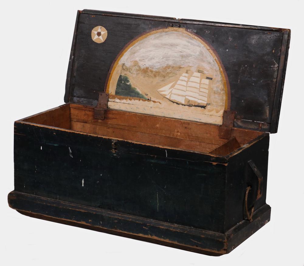 SEA CHEST WITH SHIP PAINTED INTERIOR - Feb 29, 2020 | Thomaston Place ...