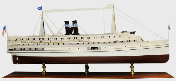 Cased Boardroom Ship Model