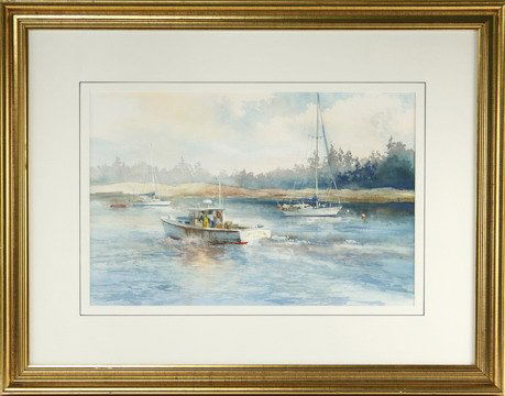 991: W/C Painting Maine Harbor Scene Carol Sebold - Feb 01, 2009 ...
