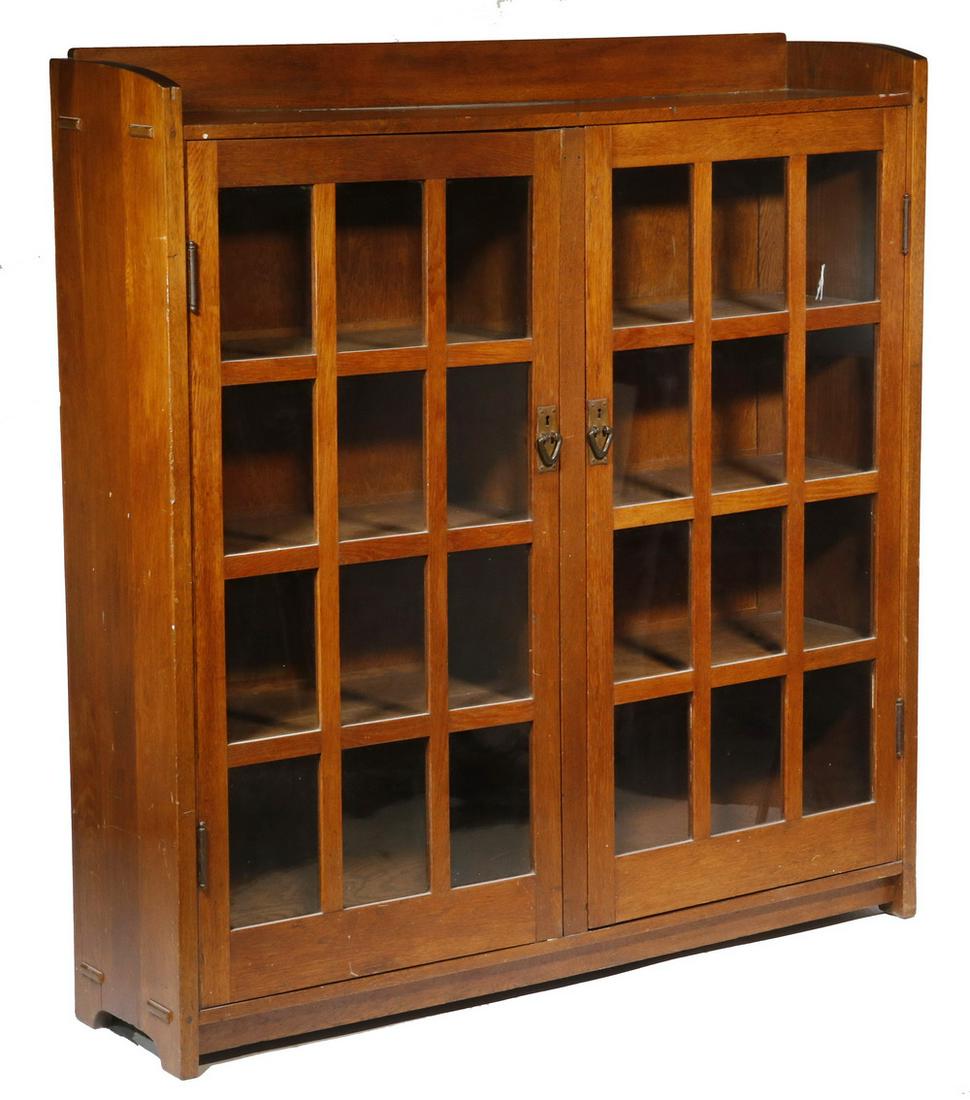 Gustav Stickley Two Door Bookcase