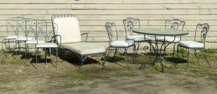 (10 Pc) Wrought Iron Patio Set