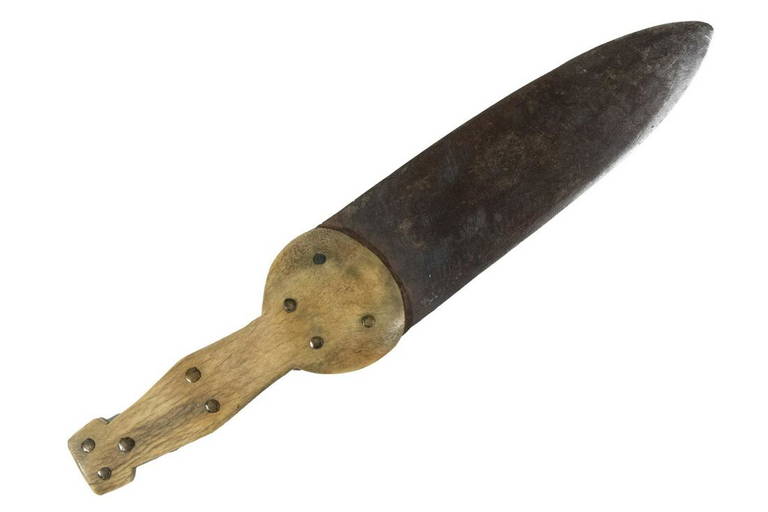 Ojibwa Horn Handle Dagger, Circa 1850