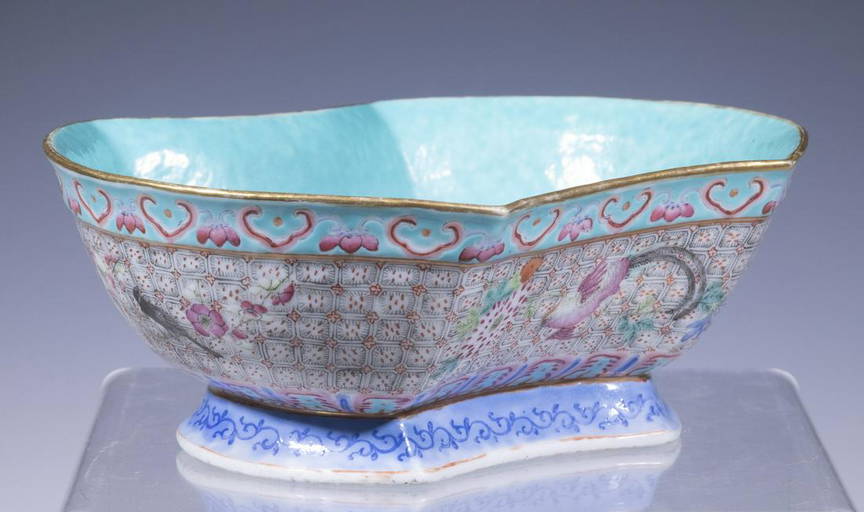 CHINESE PORCELAIN INGOT SHAPED BIRDS BOWL (#2445) on Aug 27, 2022 ...