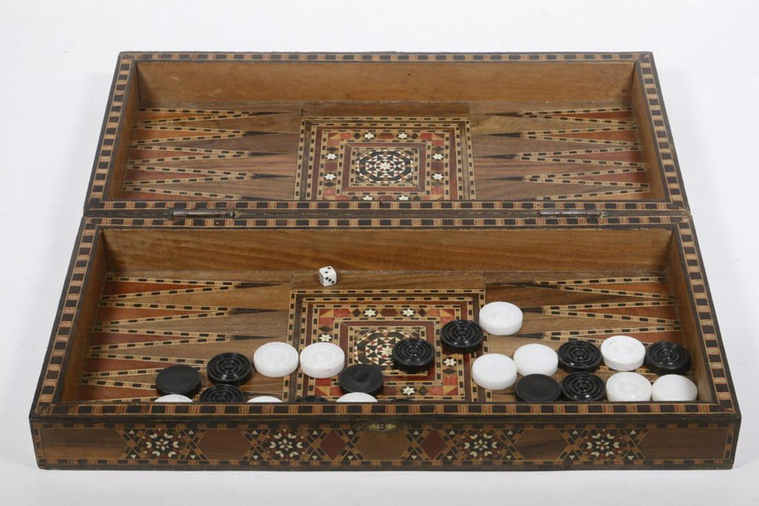 Middle Eastern Inlaid Game Box