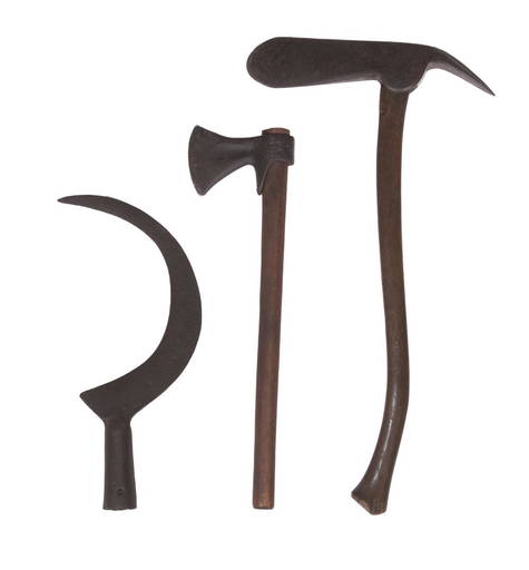 (3) 19TH C. FORGED IRON FARMING TOOLS - Oct 07, 2022 | Thomaston Place ...