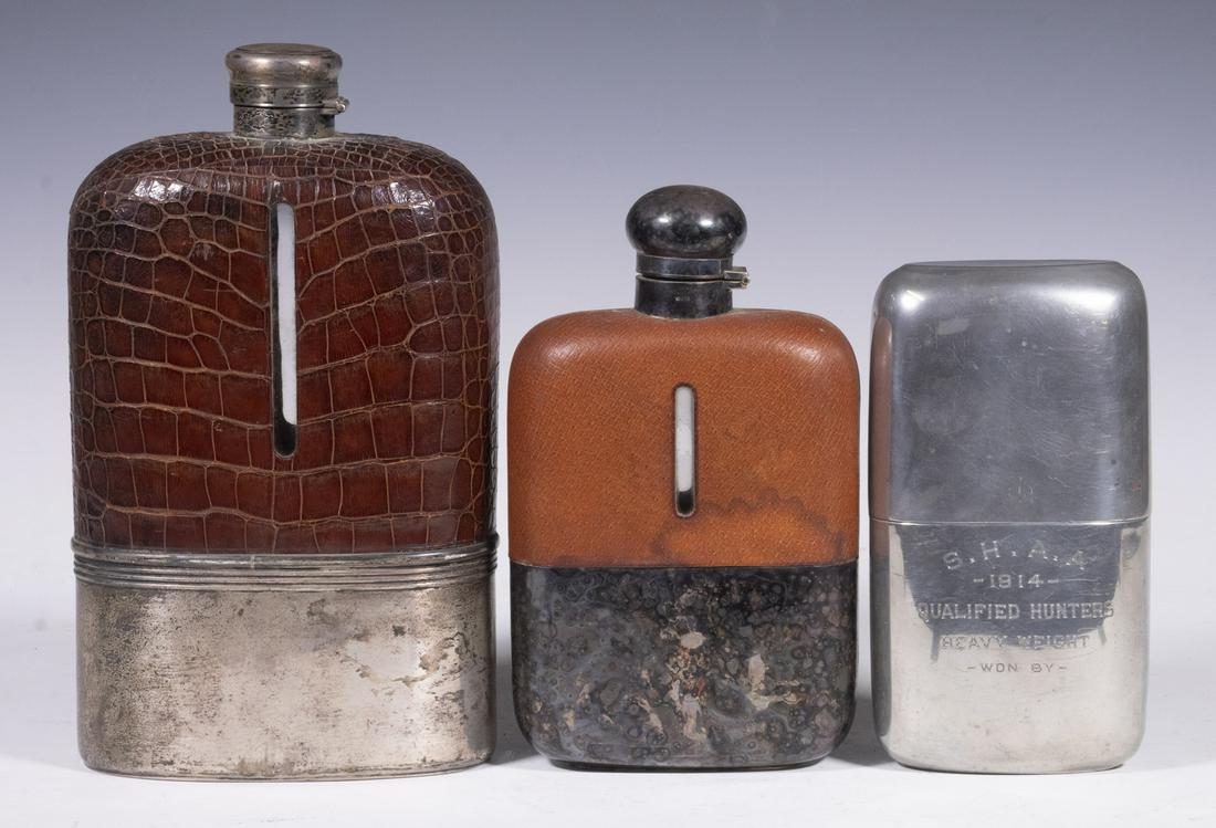 Group Of Vintage Flasks Auction