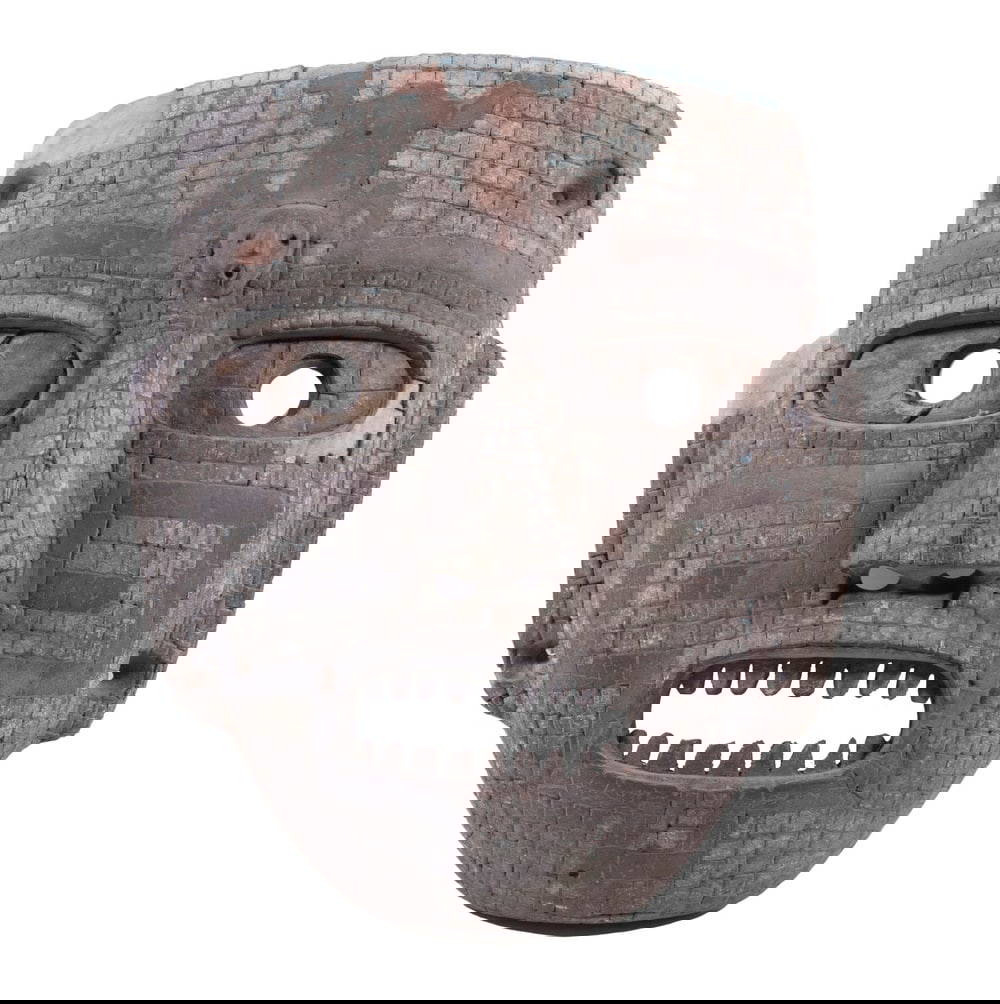 Stone Aztec Burial Mask Auction