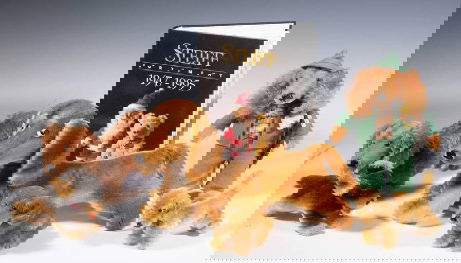 Steiff Stuffed Dachshunds & Book