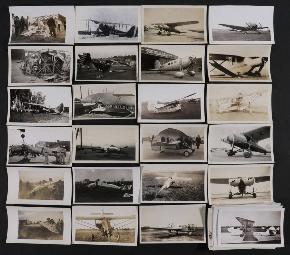 (58) Original Early Aircraft Photos Auction