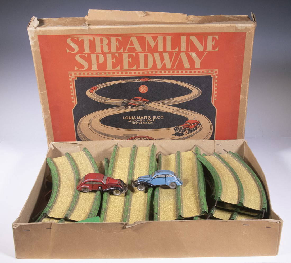 Marx "streamline Speedway" Toy With Original Box Auction