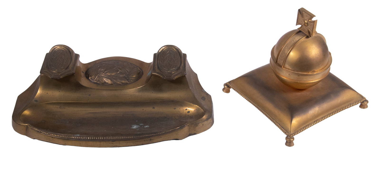 European Gilt Metal Inkwells - Jan 24, 2024 | Thomaston Place Auction ...