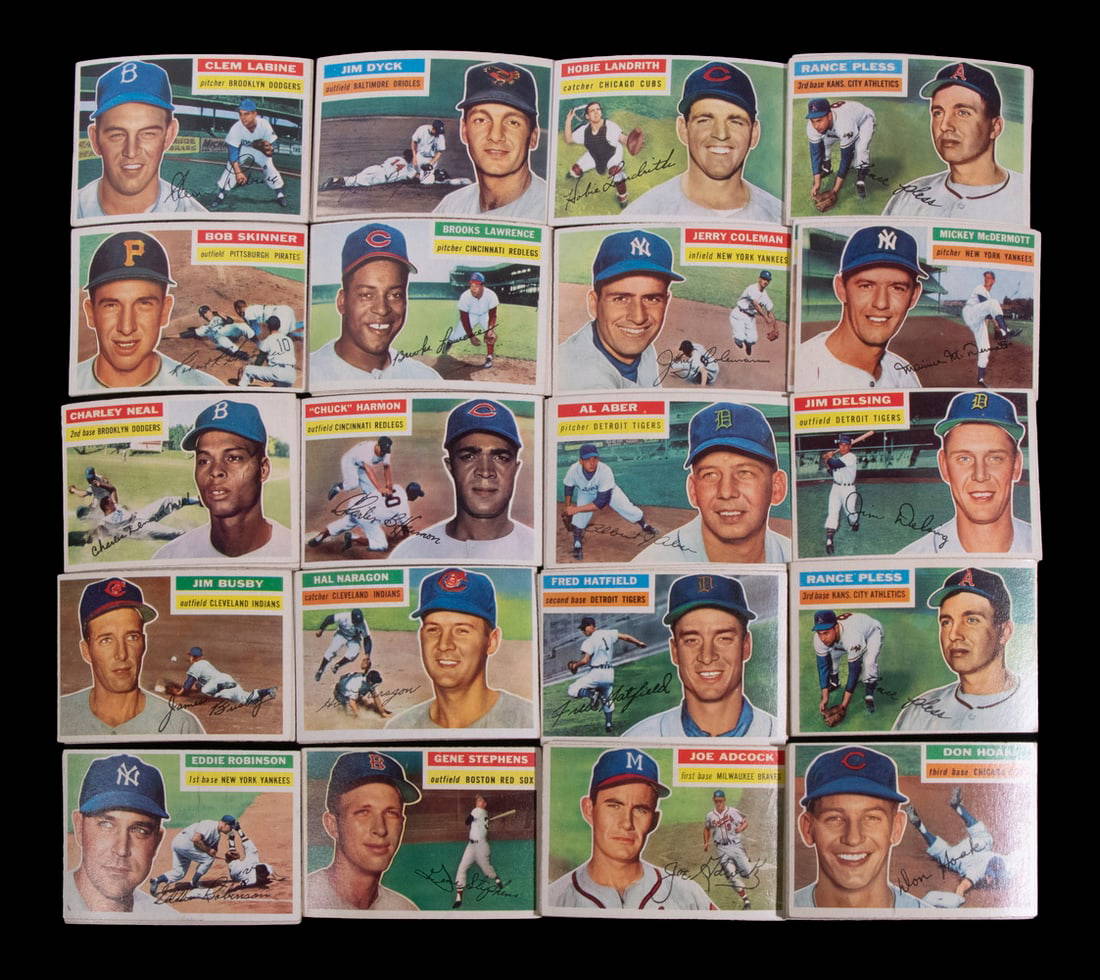 (305) Topps 1956 Pro Baseball Cards Auction