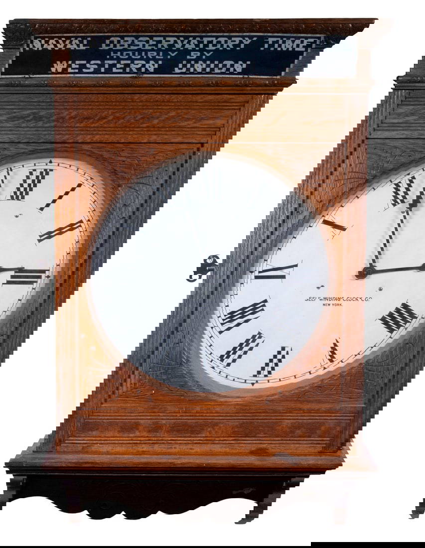 Self Winding Clock Company Wall Clock & Sign Auction