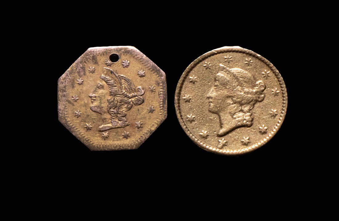 (2) Pieces Of Gold, Damaged Auction