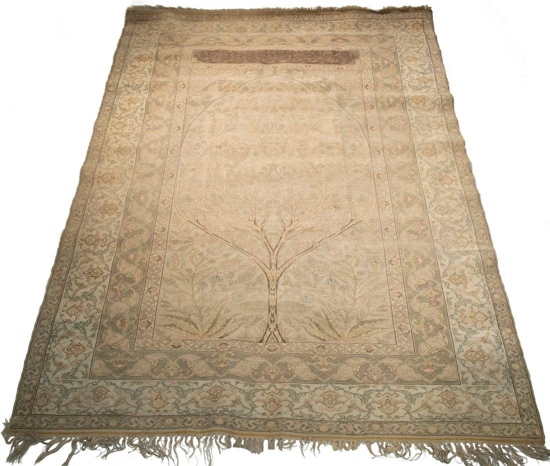 Silk Tabriz Prayer Rug (5'x7') Auction