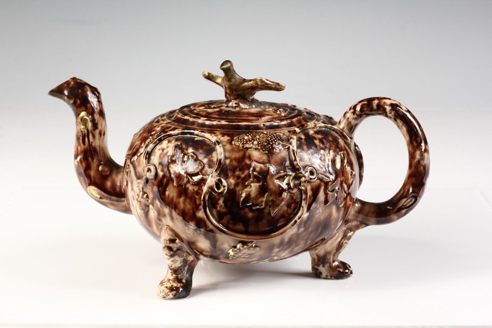 TEAPOT - Rare 18th c. Whieldon Pottery Soft Paste