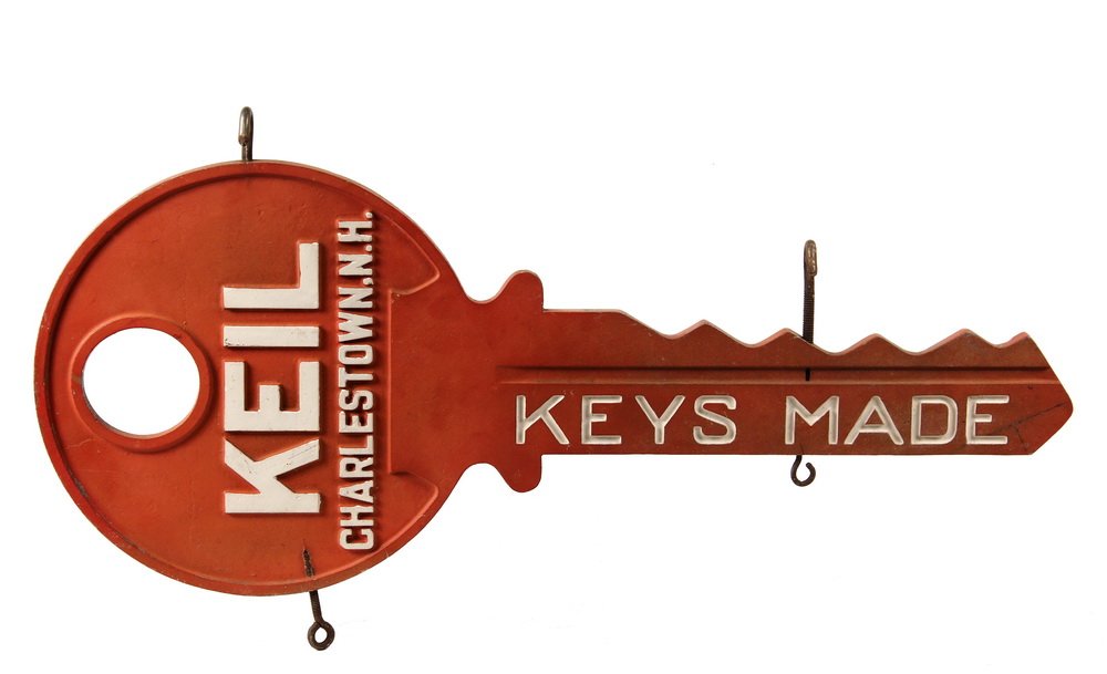 TRADE SIGN - Circa 1950 "KEIL, Charlestown, N.H., Keys - Nov 09, 2014 ...