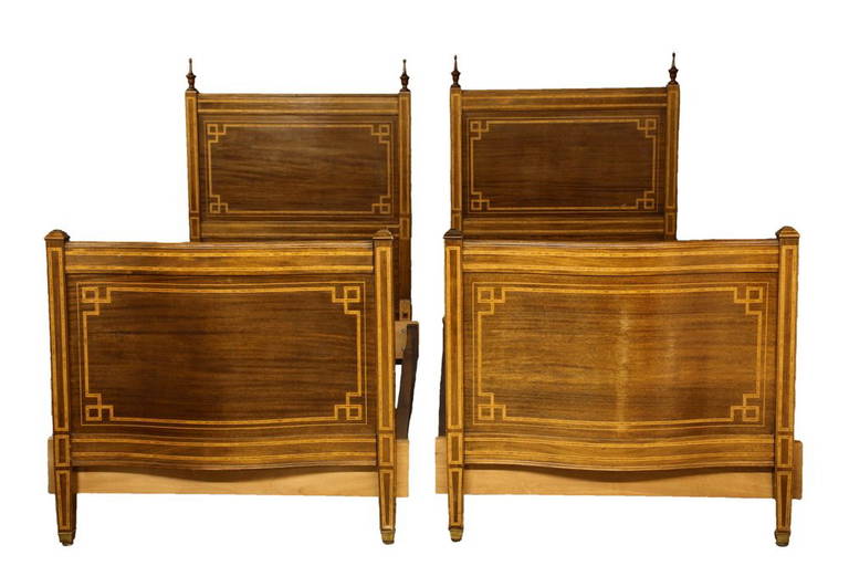 Pair Of Regency Style Twin Beds Circa 1910 Mahogany