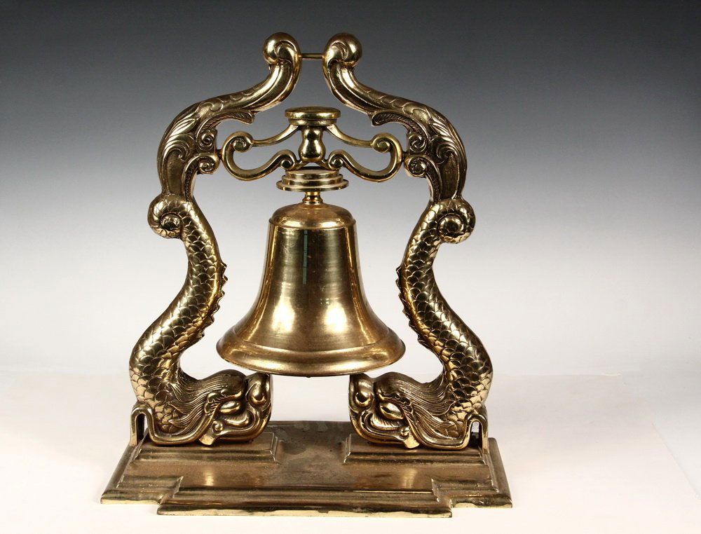 Brass Navy Bell Usn Submarine Officer's Ceremonial Wa