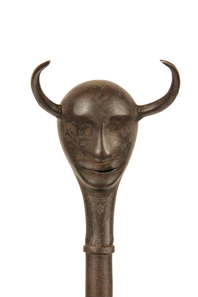 PERSIAN CEREMONIAL MACE - Demon Head Gorz or