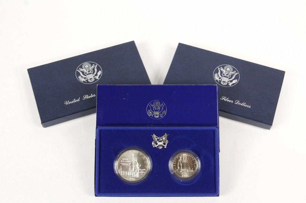 Coins (4) Commemorative Coin Sets, One Proof,