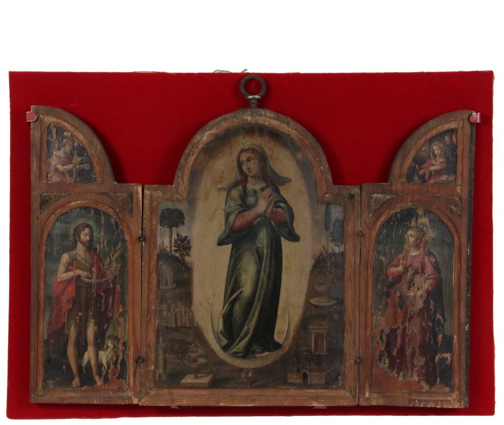 OLD MASTERS TRIPTYCH - Flemish Altar Triptych of the